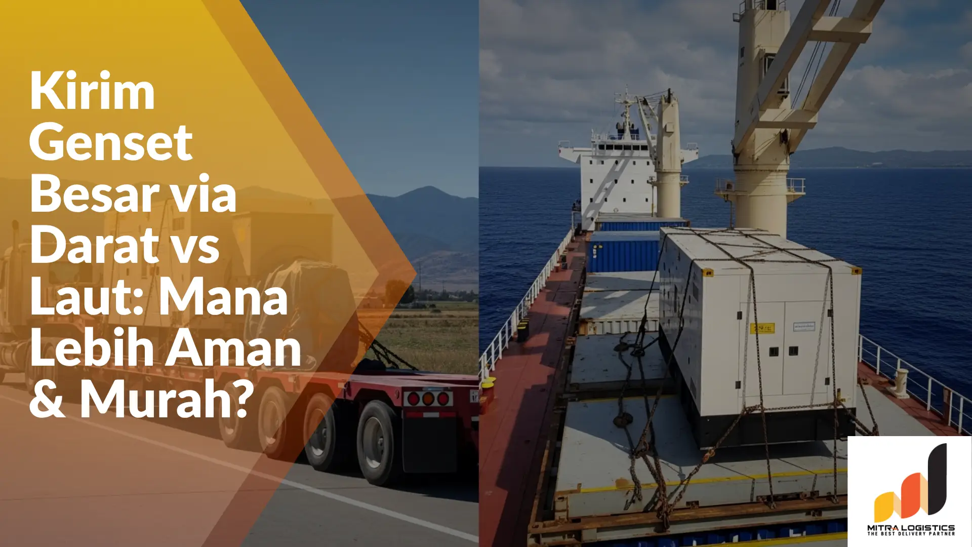 Kirim Genset Darat dan Laut: Mana Lebih Aman & Murah?
